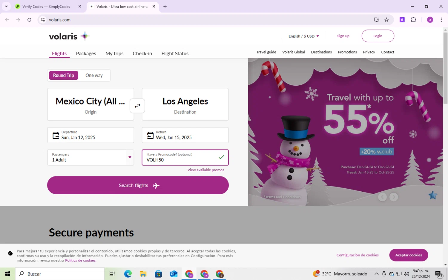 Volaris Promo Codes - 50% Off | January 2025