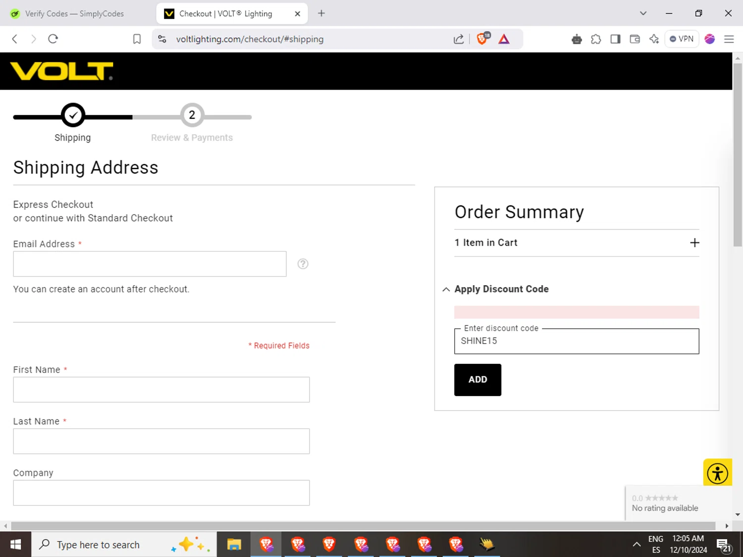 Volt Lighting Promo Codes - 15% Off Coupons Mar 2026