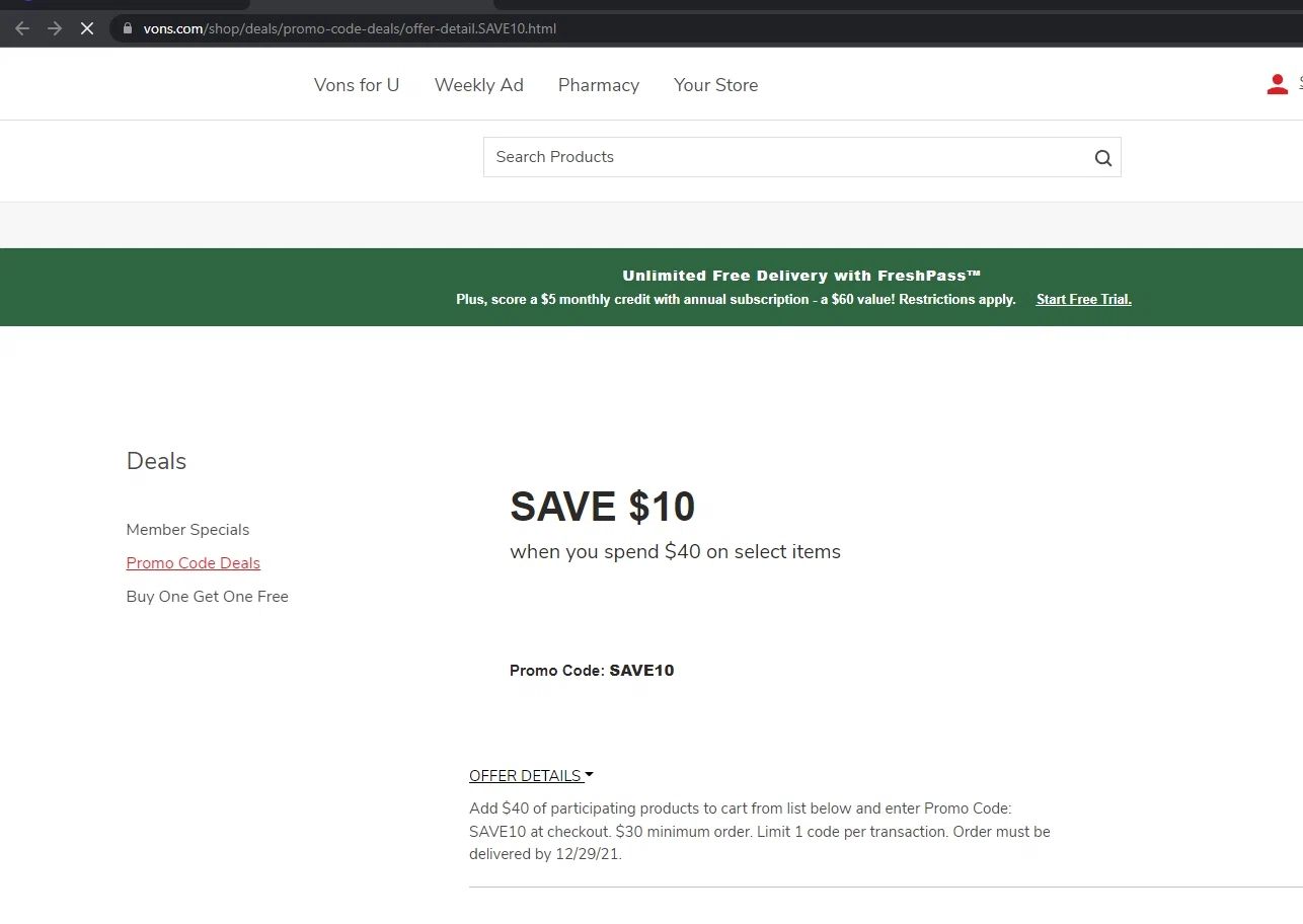 Vons Promo Codes - 15% Off | September 2024