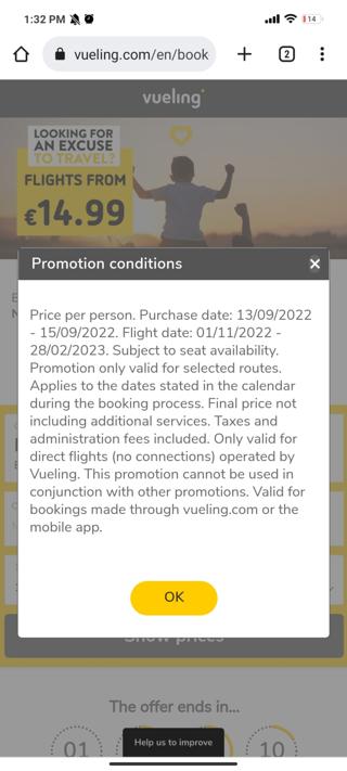 Vueling Promo Codes - 20% Off Coupons Oct 2025