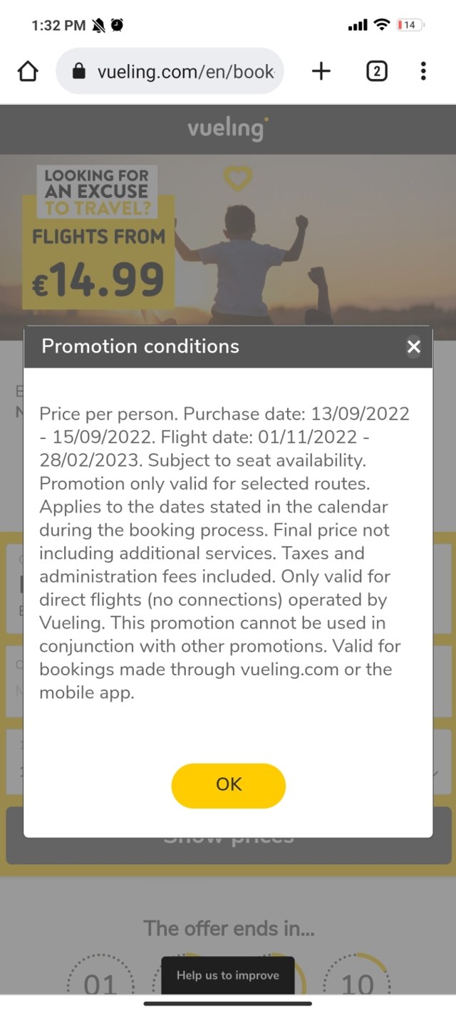 Vueling Promo Codes - 20% Off Coupons Sep 2025
