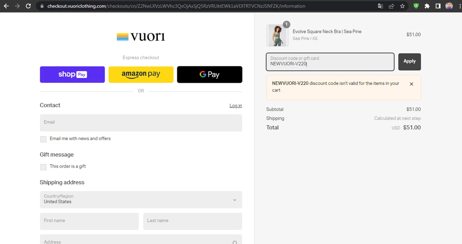 Vuori Discount Codes - 20% Off | September 2024