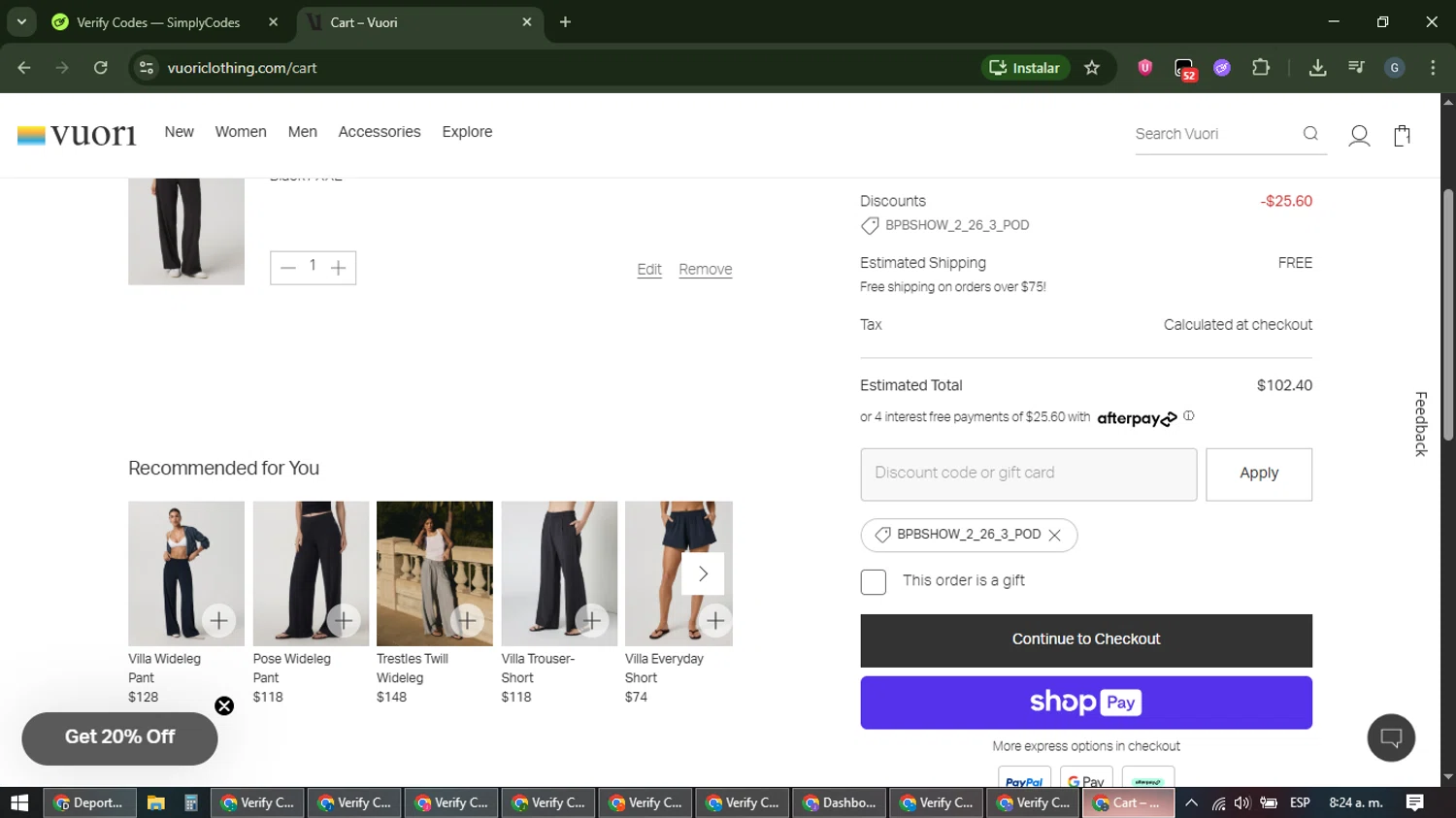 Vuori Promo Codes - 20% Off (2 Verified) Mar 2026