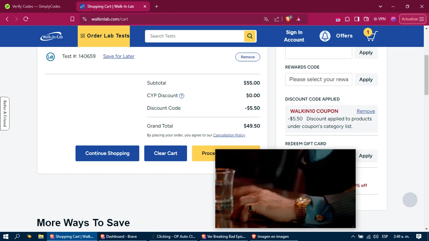 Walk-in Lab Coupons - 10% Off | November 2024