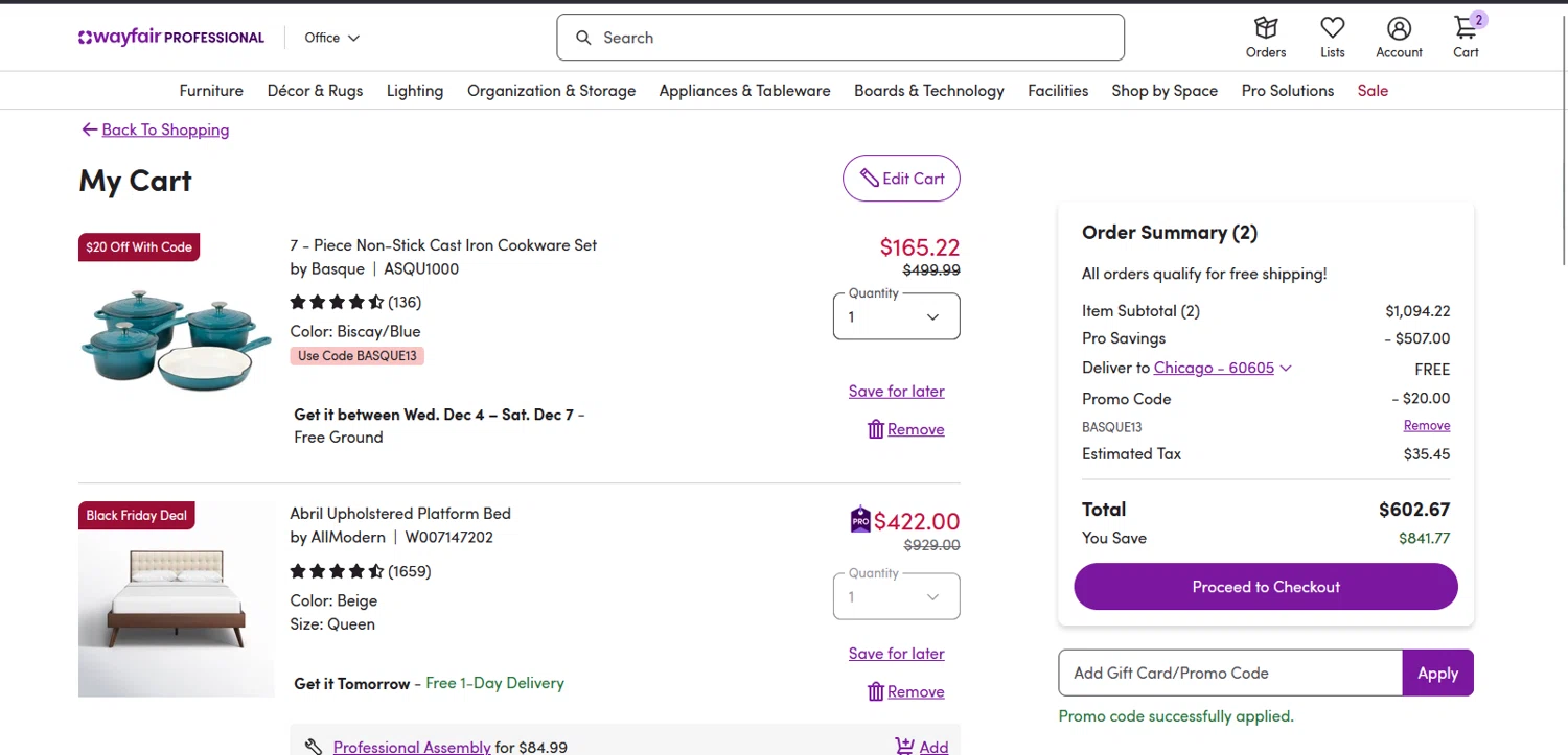 Wayfair Coupons - $50 Off | December 2024