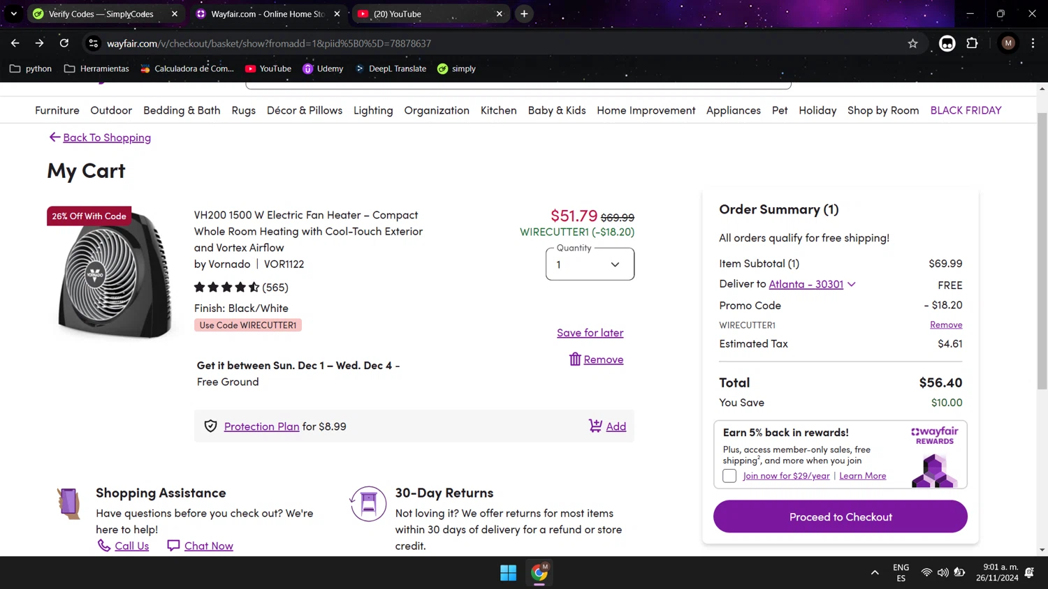 Wayfair Coupons - $50 Off | December 2024