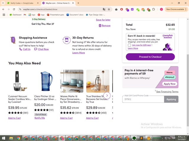 Wayfair Promo Codes (2 Verified) - $20 Off w/Code Apr 2025