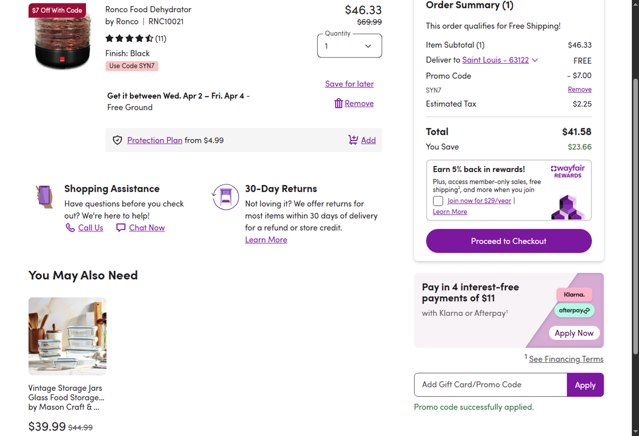 Wayfair Promo Codes (2 Verified) - $20 Off w/Code Apr 2025