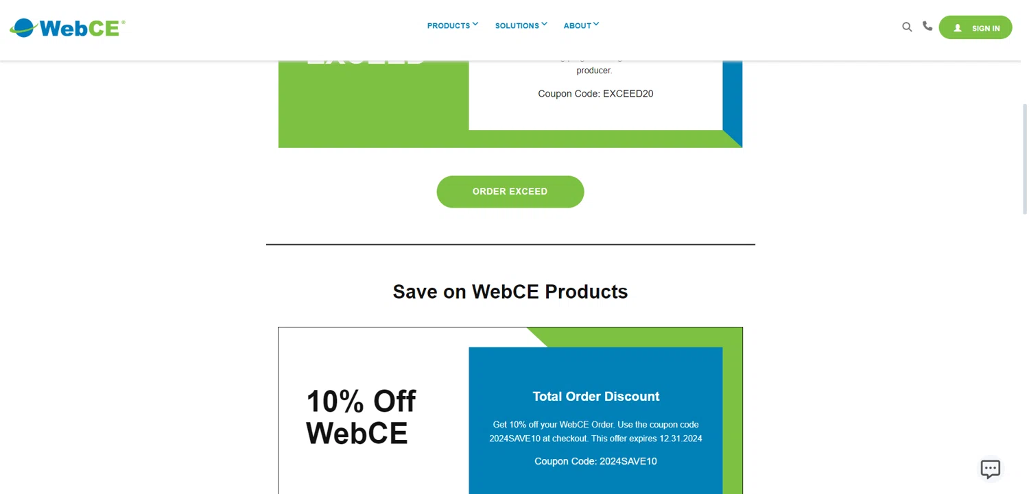 WebCE Promo Codes – 20% Off | July 2024
