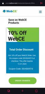 WebCE Promo Codes - 10% Off (2 Verified) Apr 2026