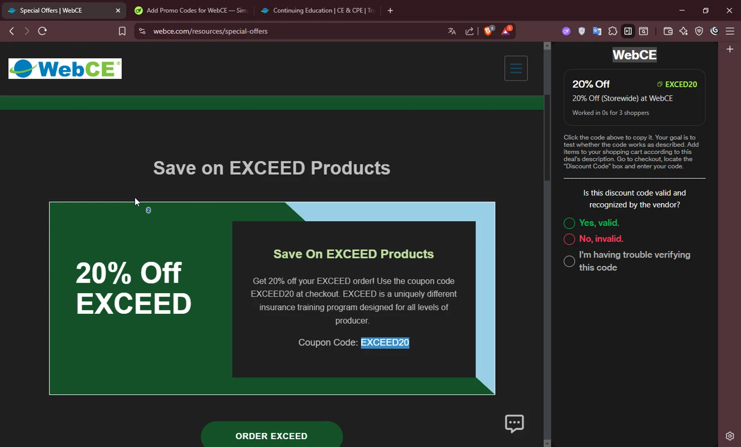 WebCE Discount Codes - $5 Off (3 Verified) Sep 2025