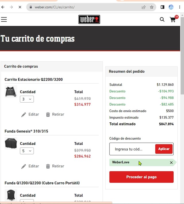 Weber Promo Codes (1 Verified) - 15% Off w/Code May 2025