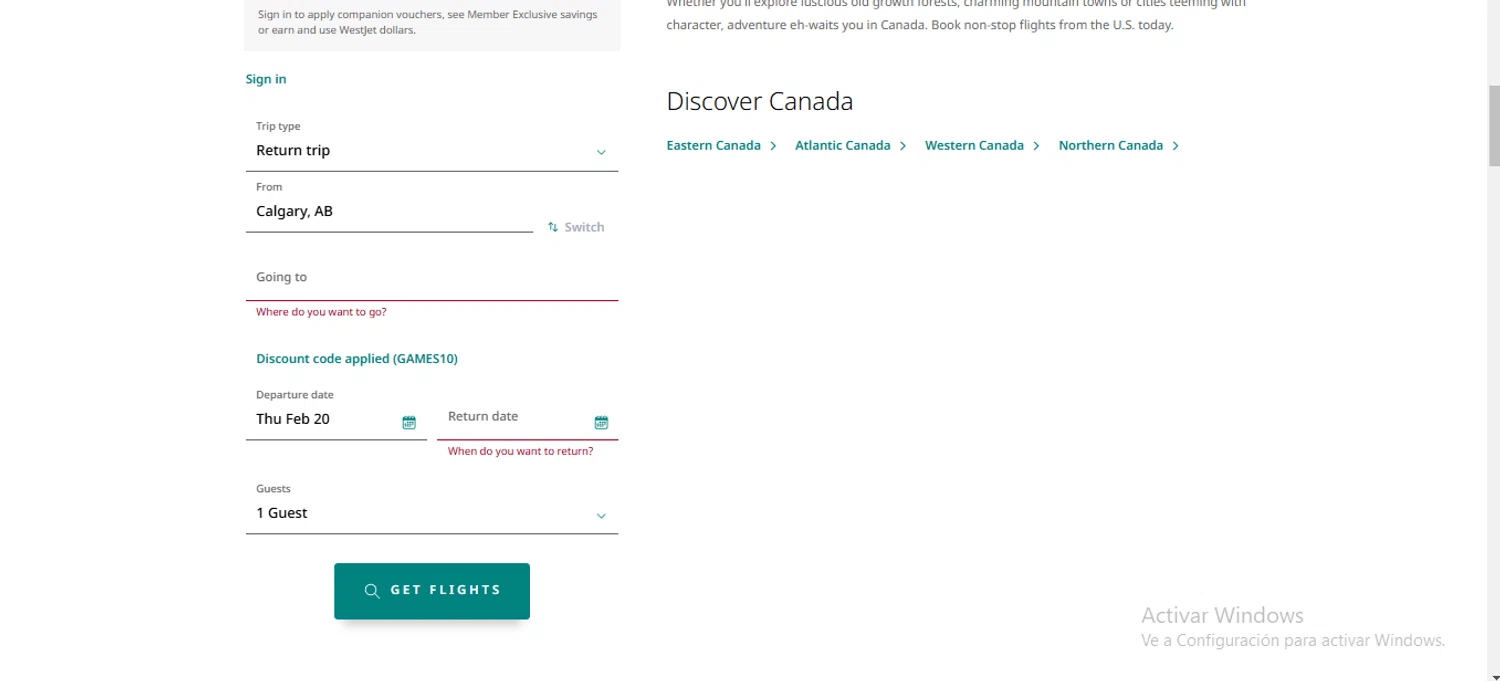 WestJet Promo Codes (1 Verified) - 15% Off w/Code Jul 2025