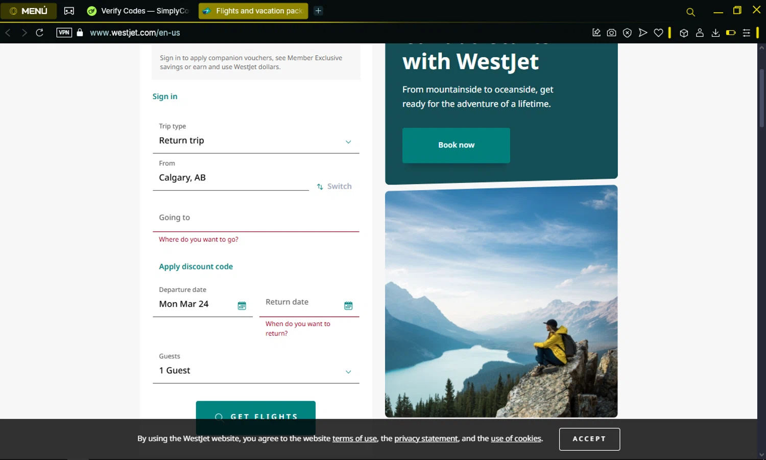 WestJet Discount Codes (10 Verified) - 25% Off Apr 2025