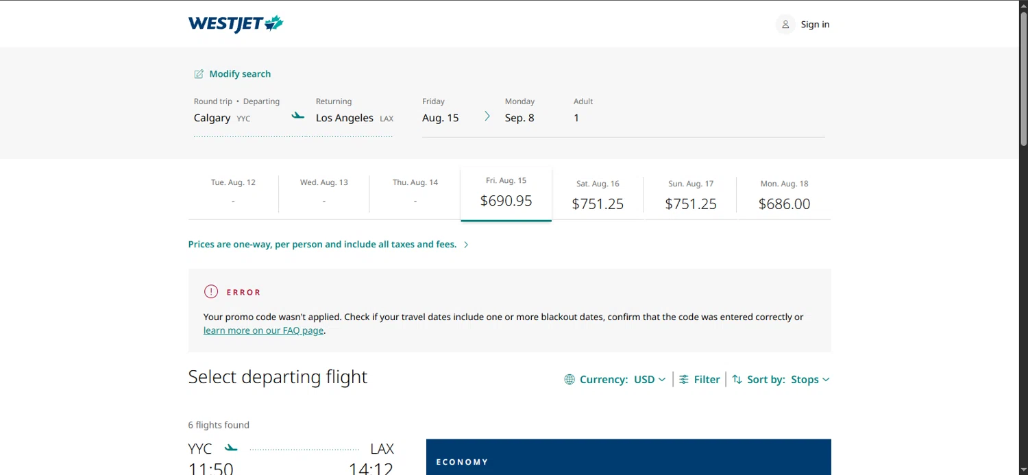 WestJet Promo Codes - 25% Off (3 Verified) Nov 2025