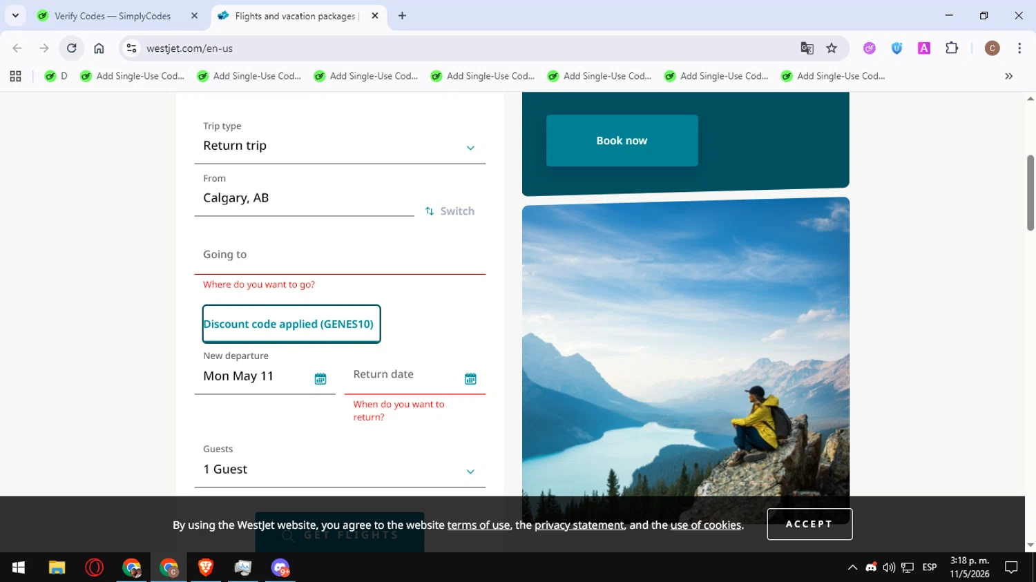 WestJet Promo Codes - 20% Off (5 Verified) May 2026