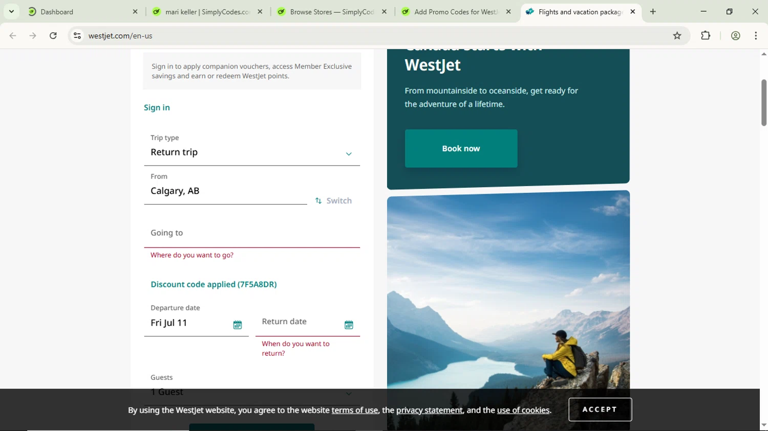 WestJet Promo Codes - 15% Off Coupons Sep 2025