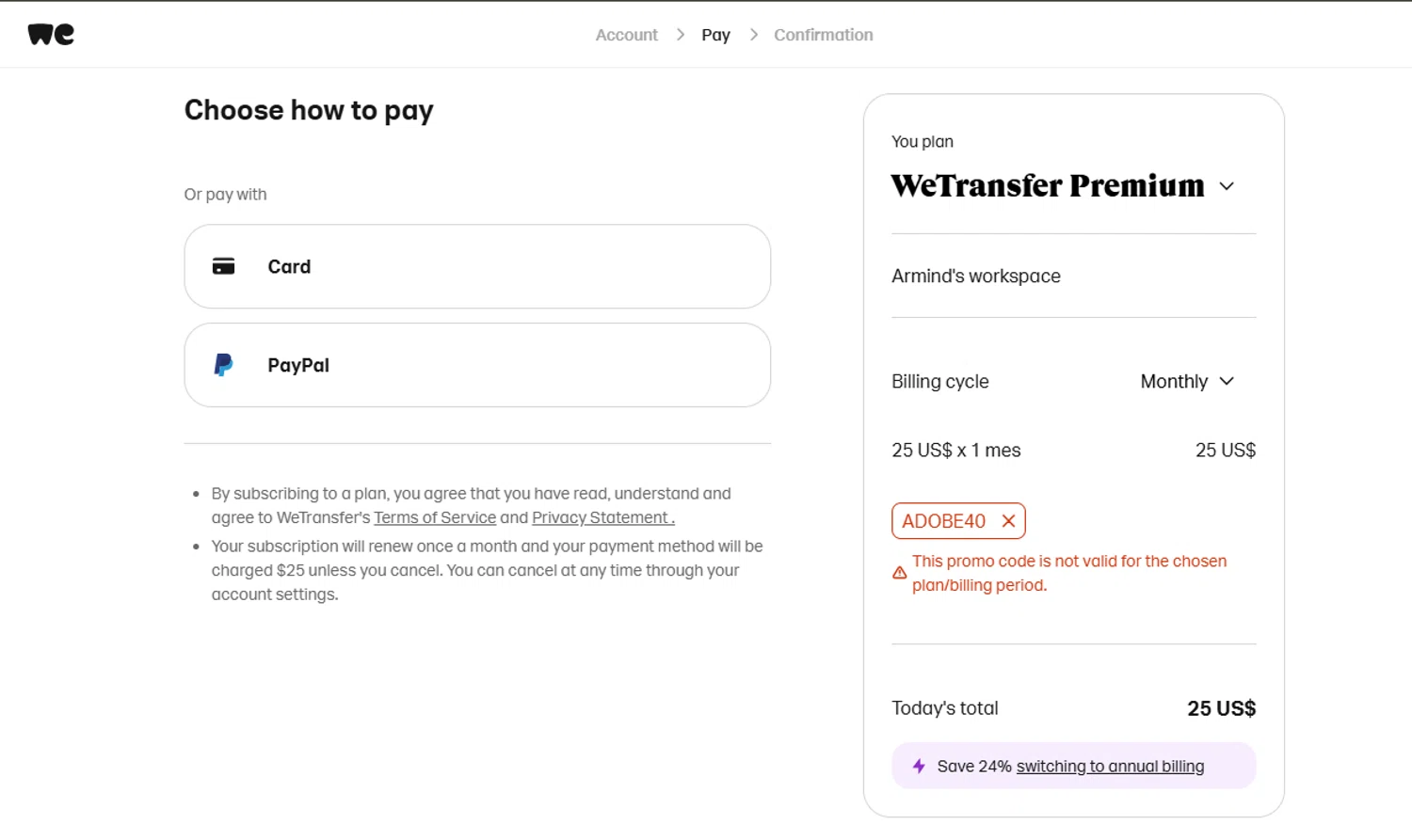 WeTransfer Promo Codes - 25% Off Coupons Jan 2025