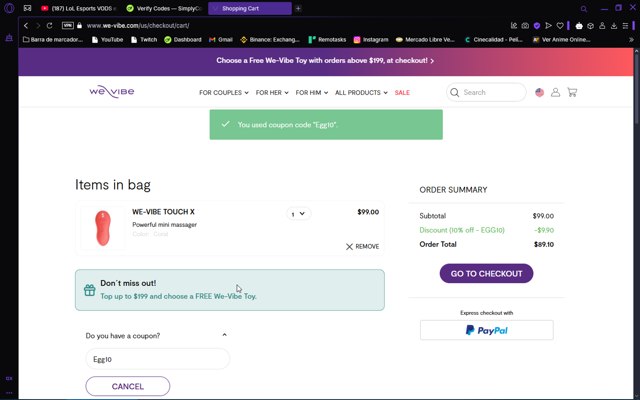 We-Vibe Coupon Codes (6 Verified) - 20% Off w/Code May 2025