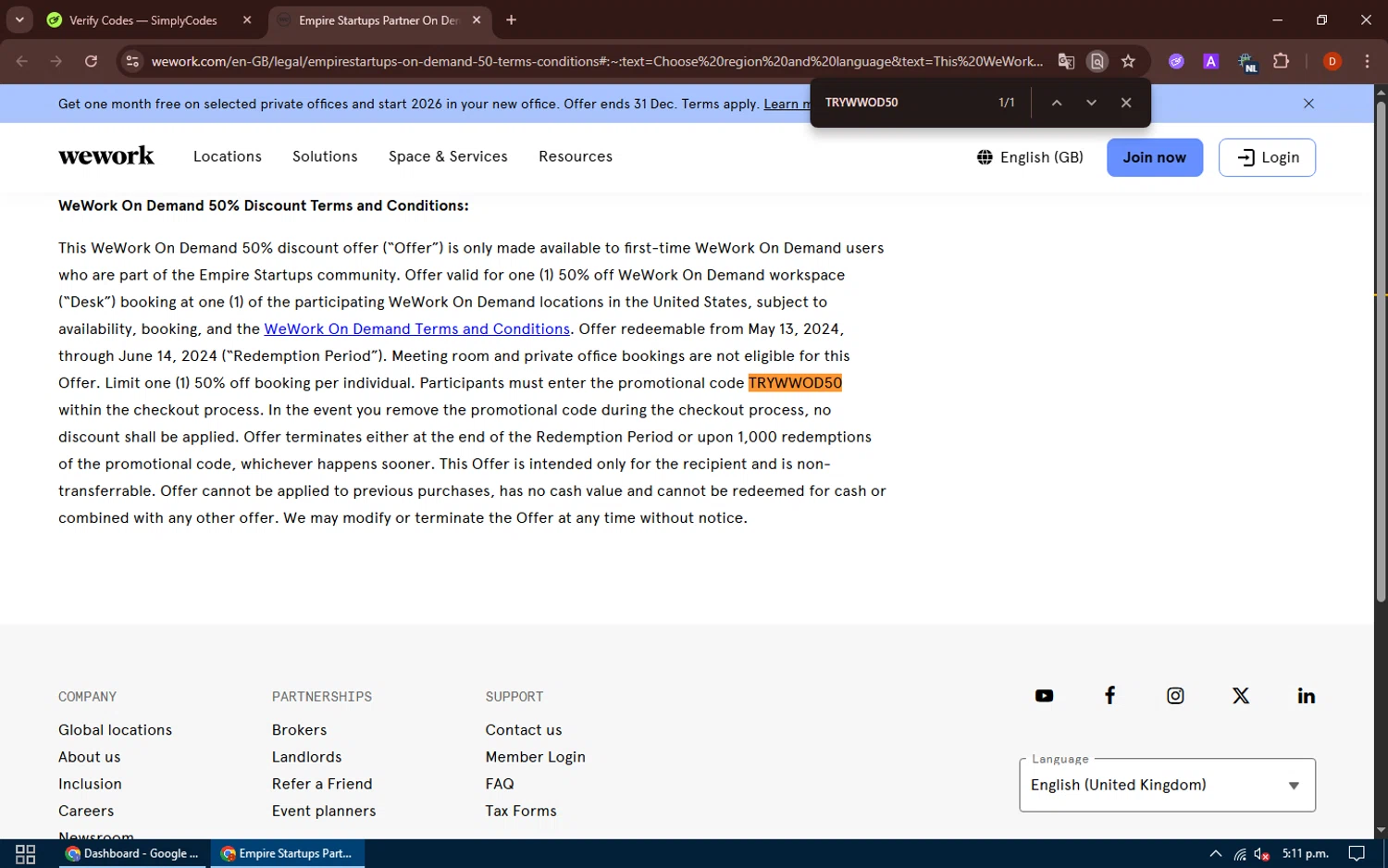 Wework Promo Codes - 15% Off (1 Verified) Dec 2025