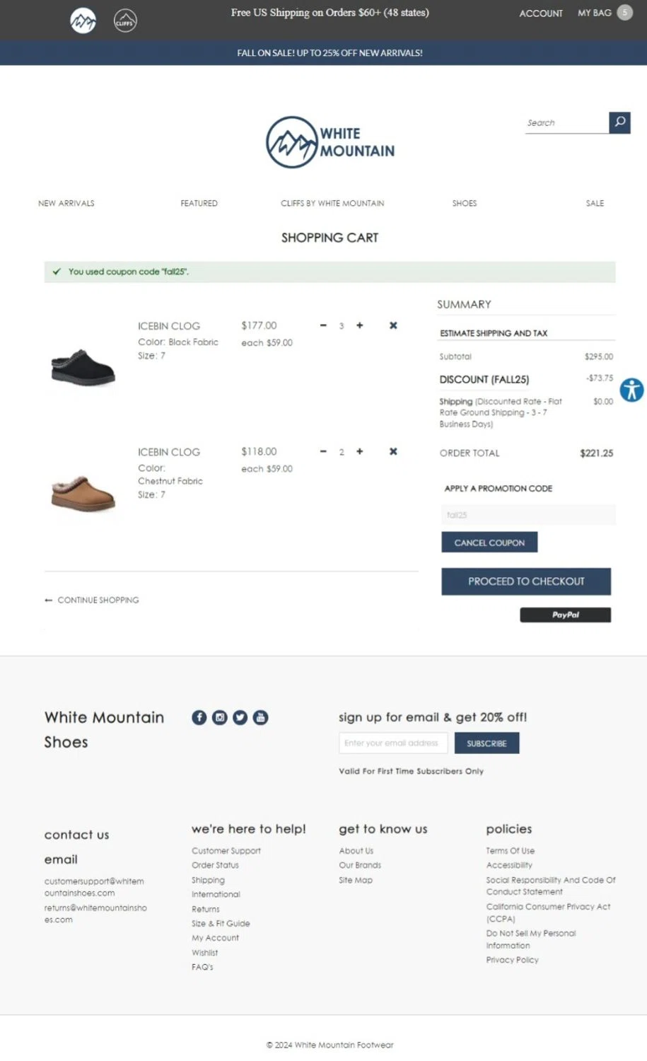 White Mountain Discount Codes - 30% Off | October 2024