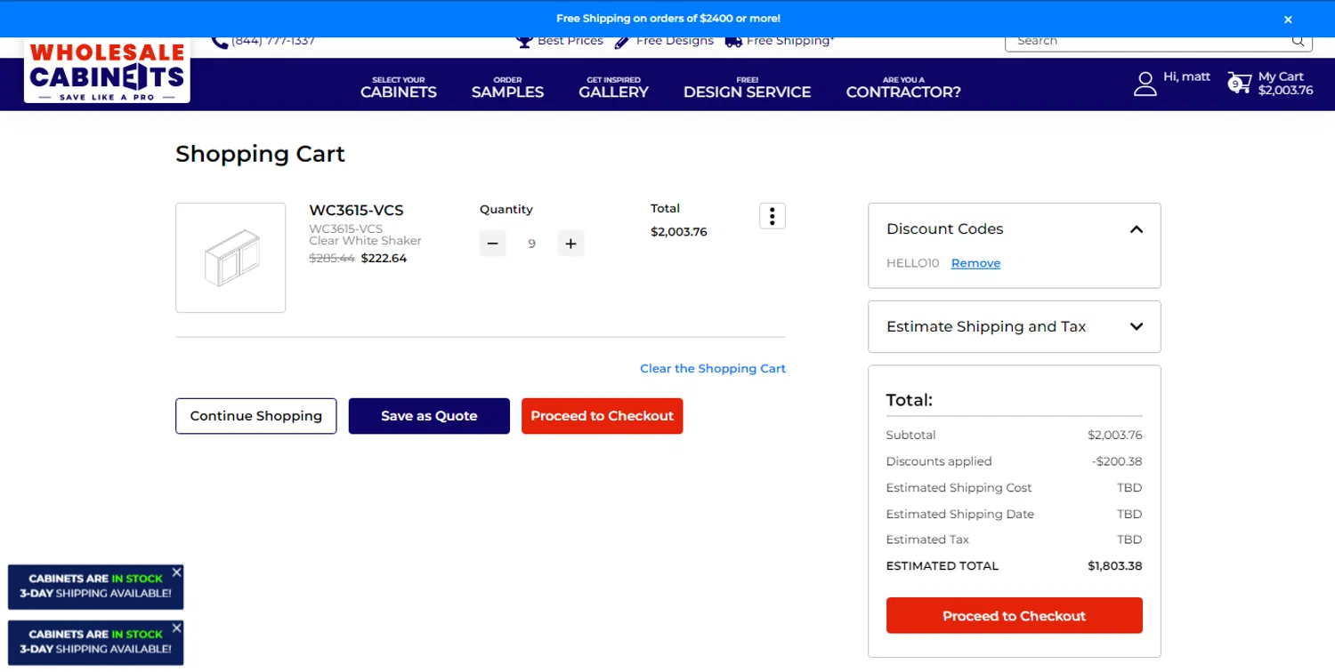 Wholesale Cabinets Discount Codes - 5% Off | November 2024