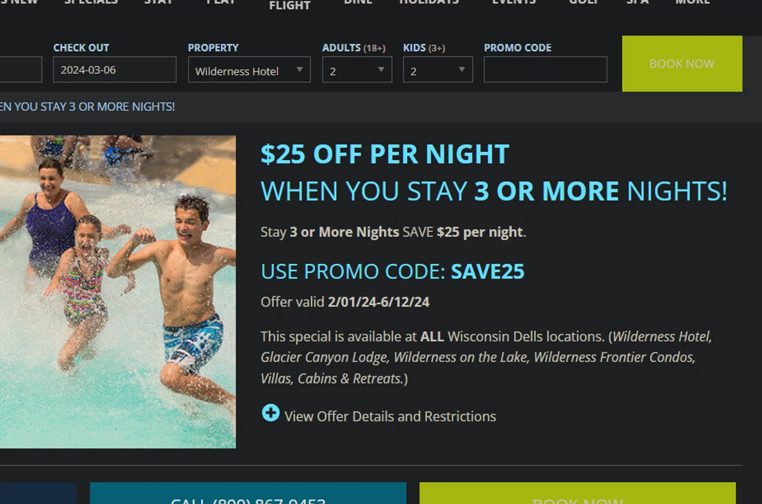 Wilderness Resort Promo Codes - $25 Off Coupons in August 2024 ...