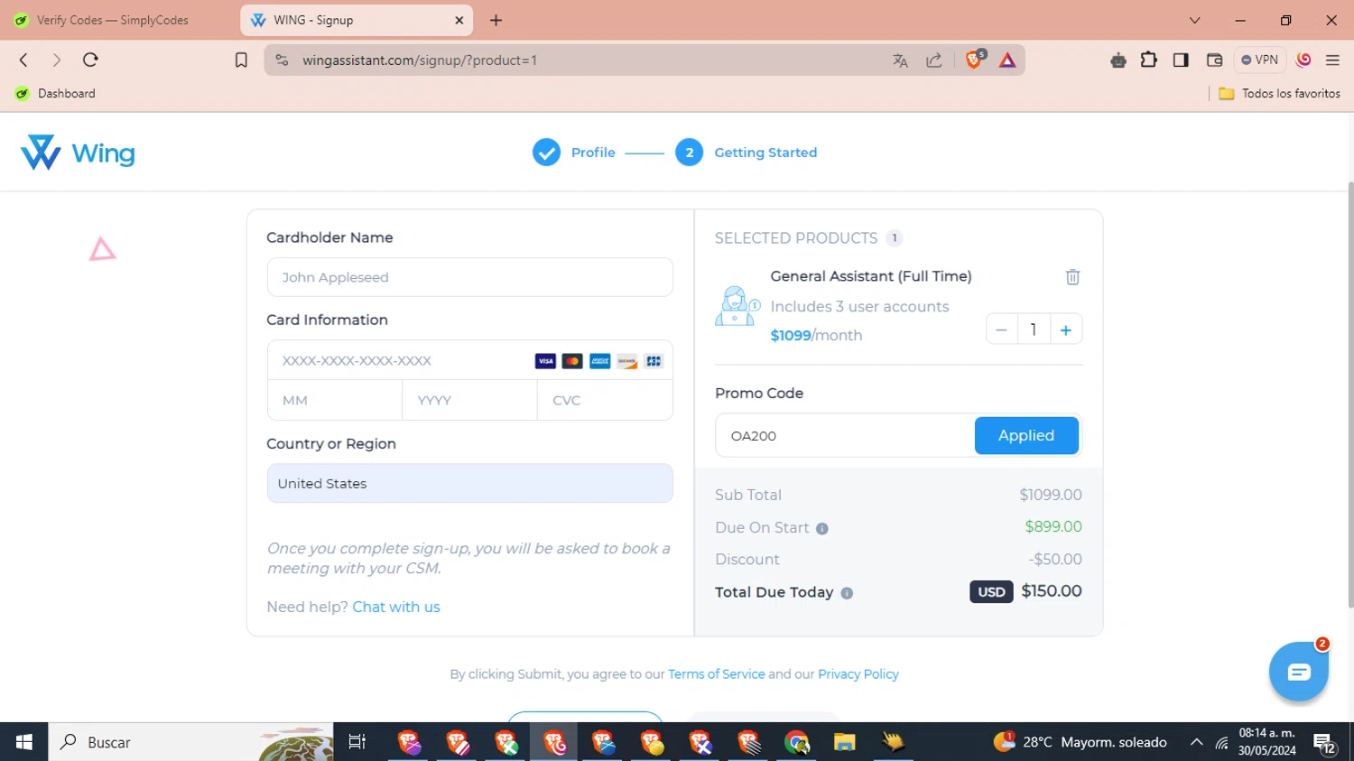 Wing Assistant Promo Codes - $100 Off | November 2024
