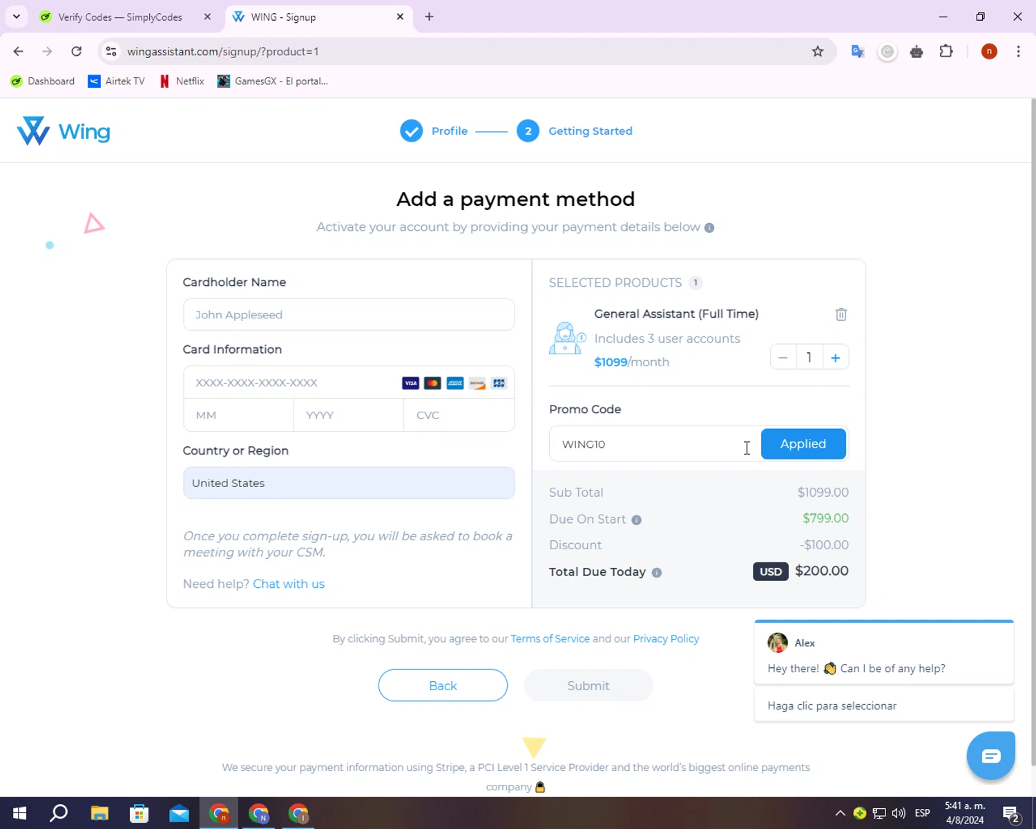 Wing Assistant Promo Codes & Cyber Monday 2024 Deals - $100 Off