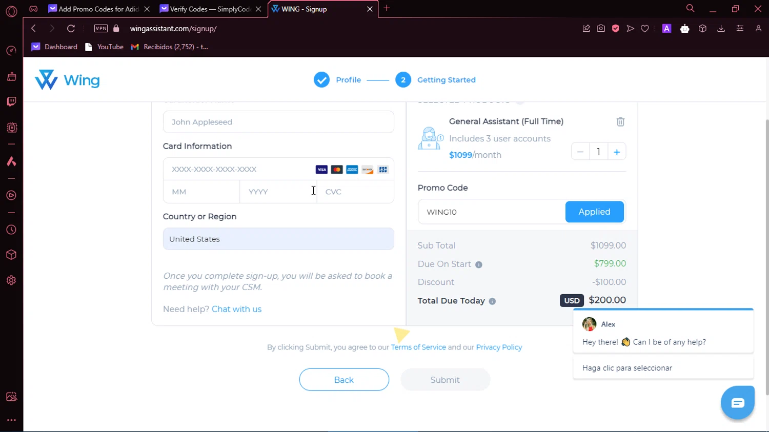 Wing Assistant Promo Codes - $50 Off | September 2024
