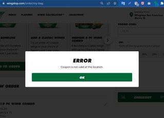 Wingstop Promo Codes (2 Verified) - $20 Off w/Code Aug 2025