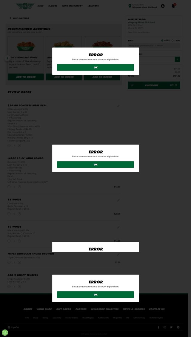 Wingstop Promo Codes - $20 Off Coupons Aug 2025