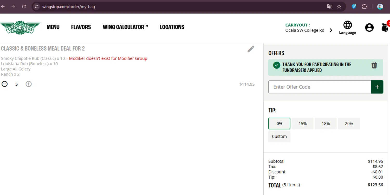 Wingstop Promo Codes - 10% Off (1 Verified) Jan 2026