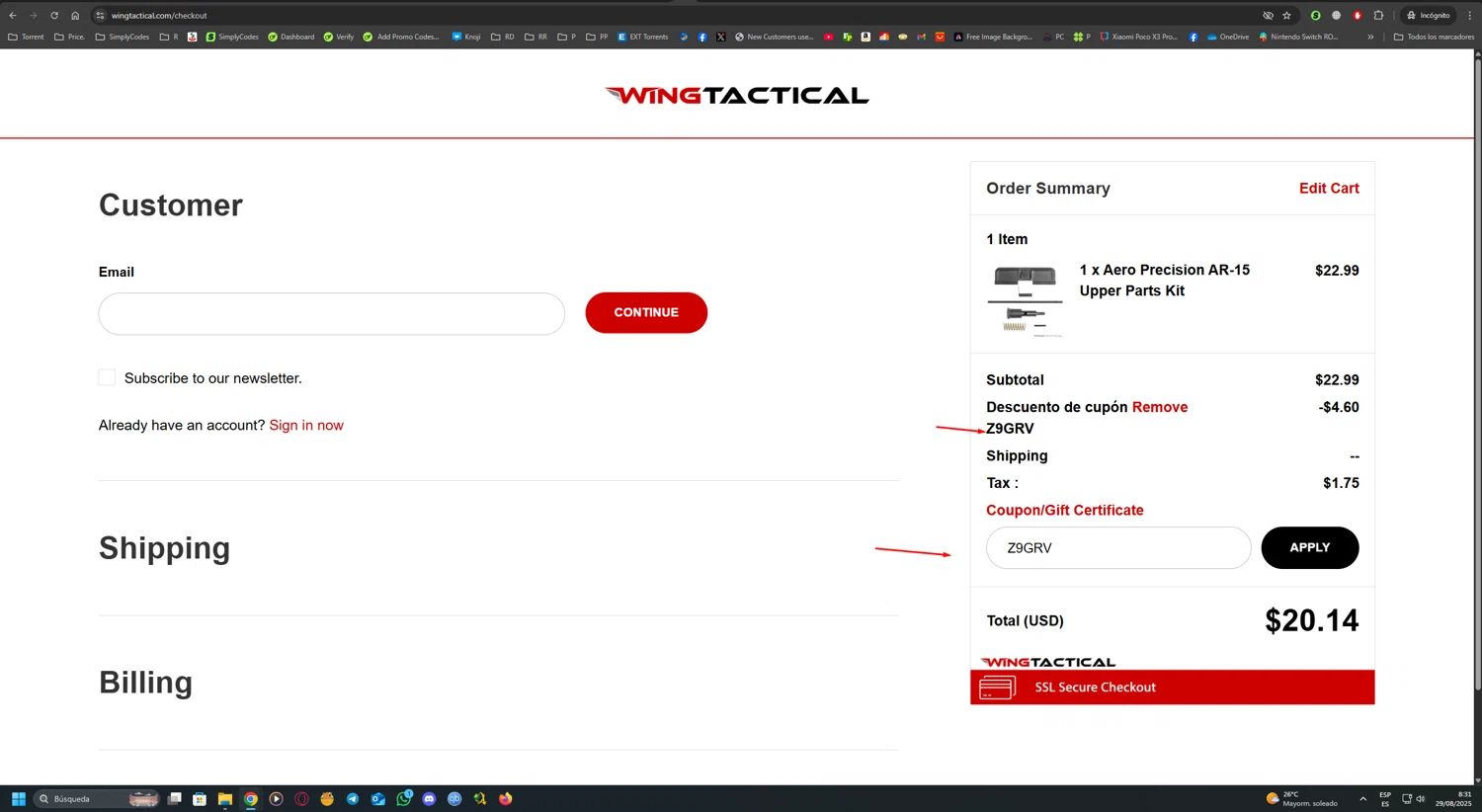 Wing Tactical Promo Codes (1 Verified) - 10% Off Oct 2025