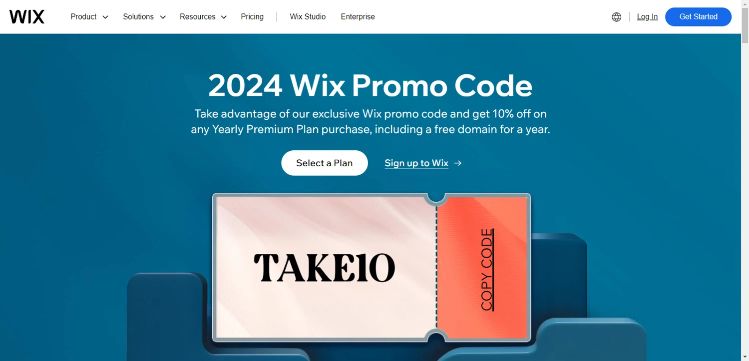 Wix Promo Codes - 10% Off | December 2024