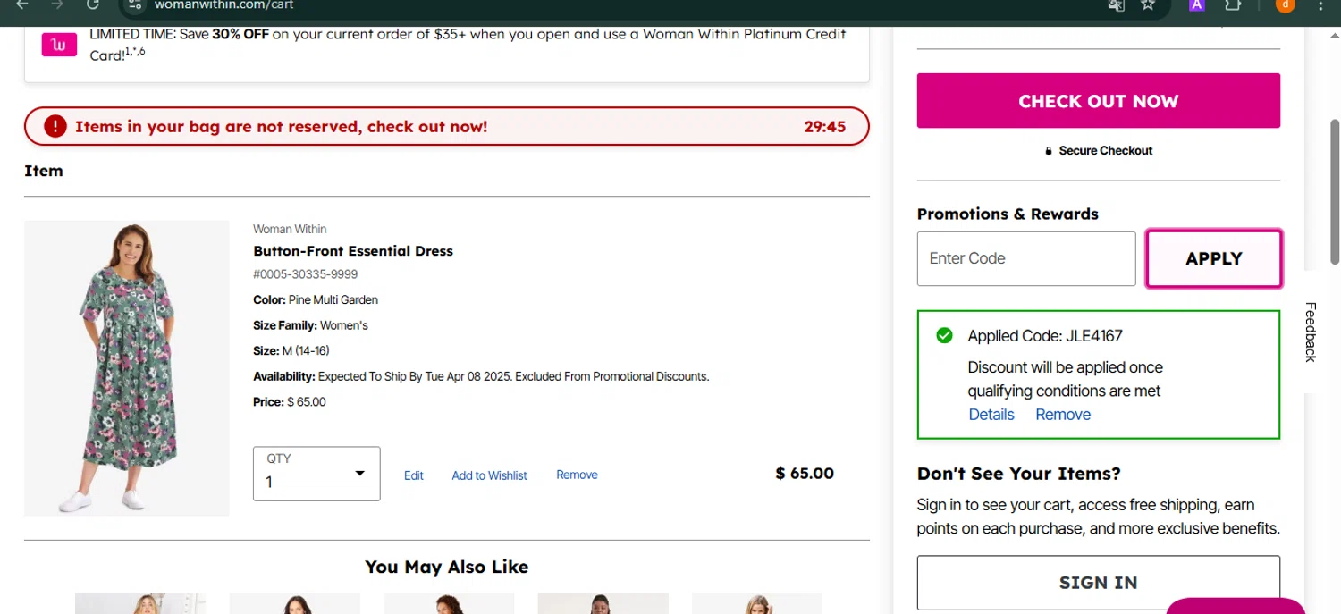 Woman Within Promo Codes - 50% Off (Verified) Jul 2025