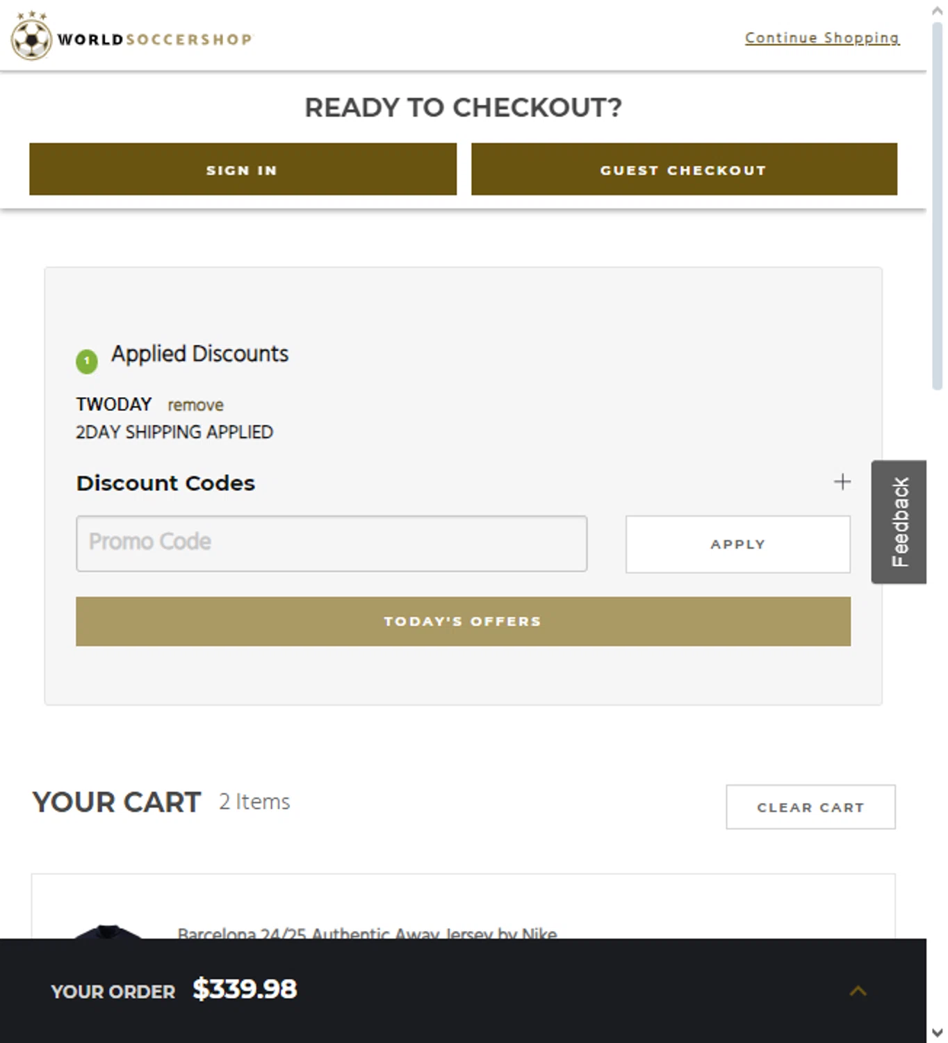 World Soccer Shop Promo Codes - 10% Off | October 2024