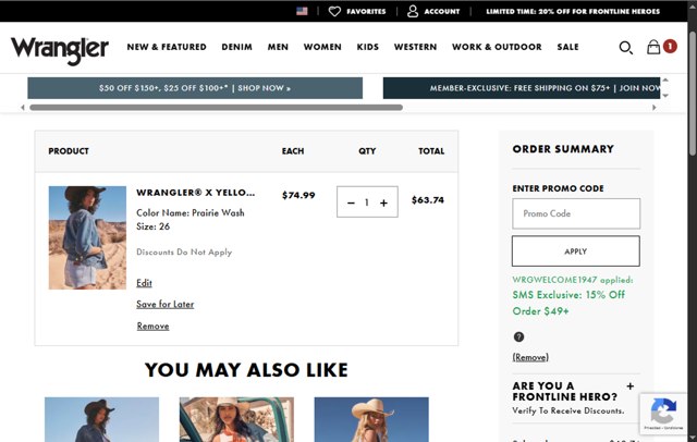Wrangler Discount Codes - 20% Off (4 Verified) Jun 2025