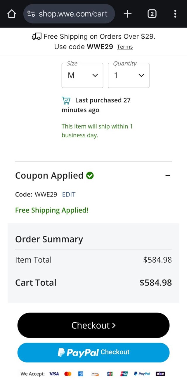 WWE Shop Promo Codes (4 Verified) - 10% Off w/Code May 2025