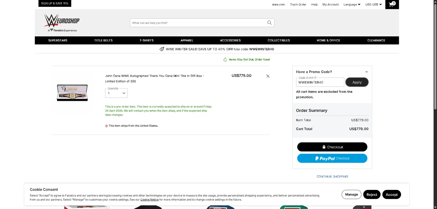 WWE Shop Promo Codes - 35% Off (7 Verified) Jan 2026
