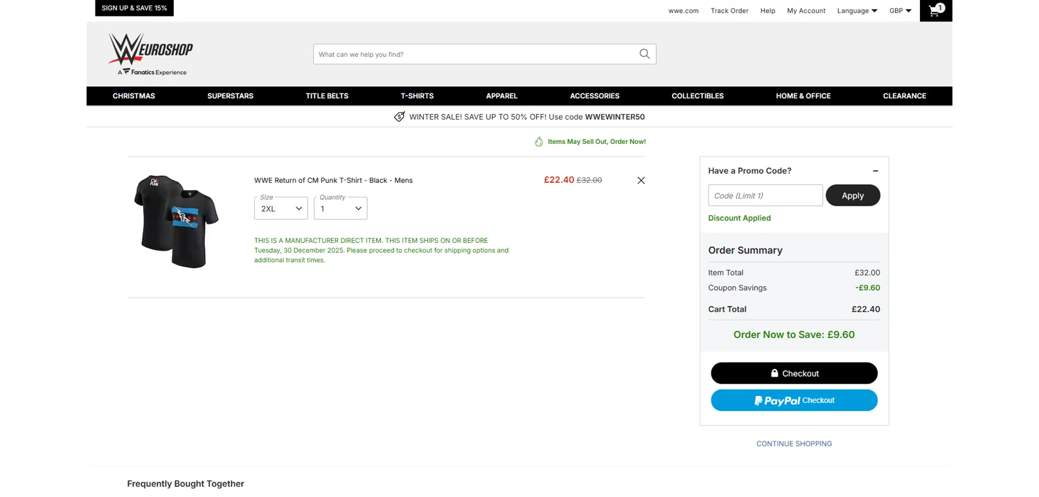 WWE Shop Promo Codes - 35% Off (8 Verified) Jan 2026