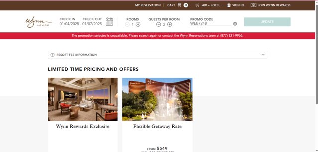Wynn Las Vegas Promo Codes - 15% Off Coupons Jan 2025