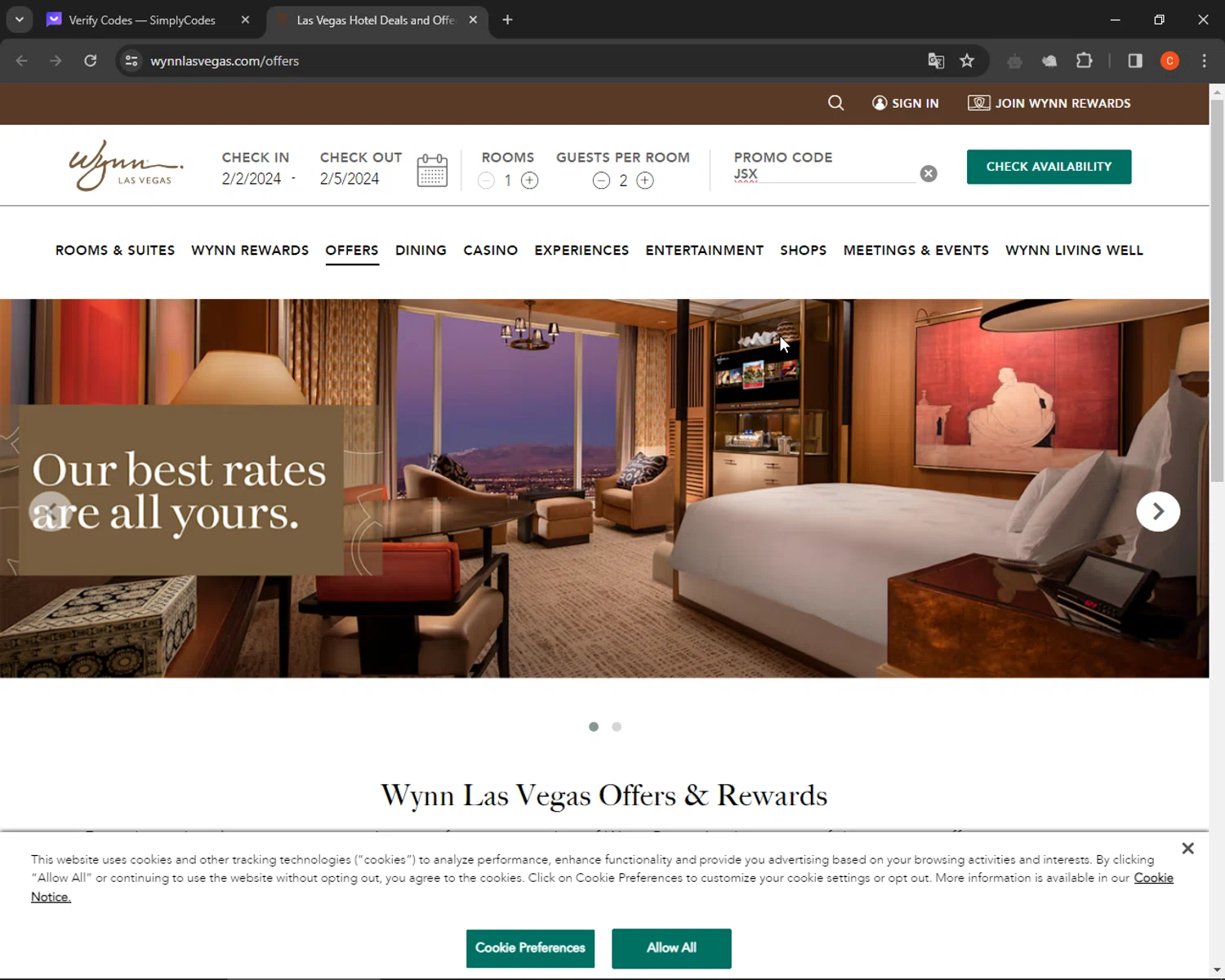 Wynn Las Vegas Promo Codes - up to 15% Off | November 2024