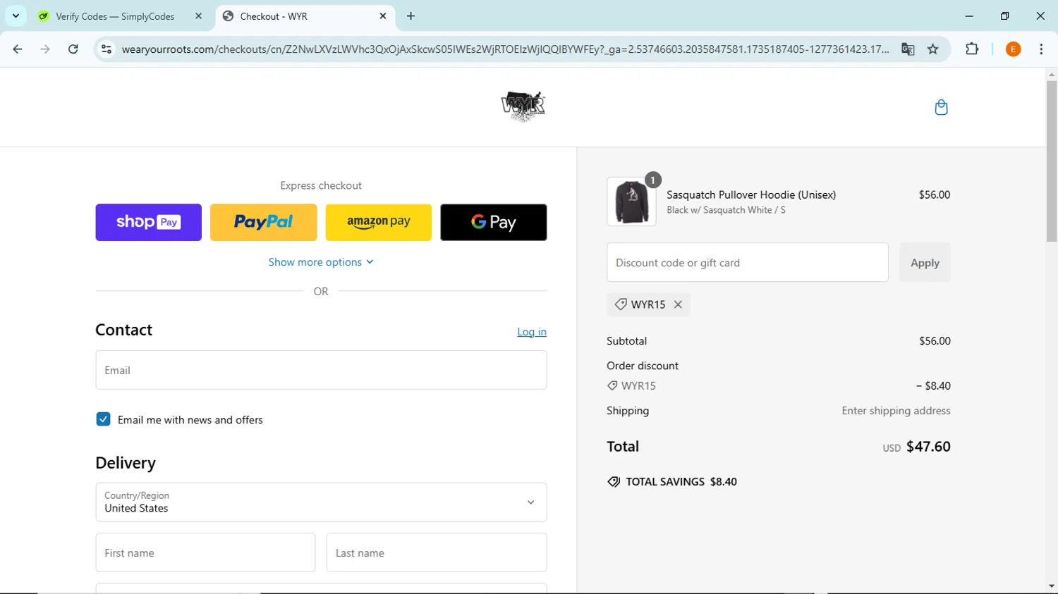 WYR Clothing Promo Codes - 15% Off | January 2025