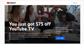 YouTube TV Promo Codes - $15 Off (2 Verified) Aug 2025