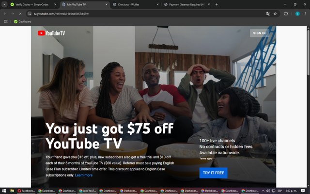 YouTube TV Promo Codes - $39 Off Coupons May 2025
