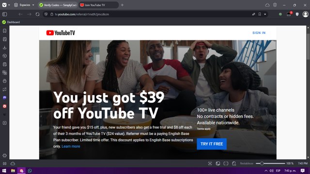 YouTube TV Promo Codes - 40% Off | January 2025