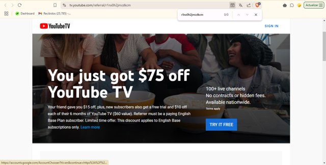 YouTube TV Promo Codes - $39 Off Coupons Aug 2025
