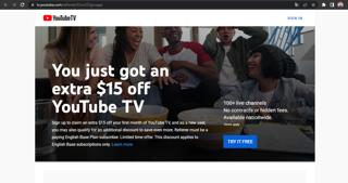 YouTube TV Promo Codes - 10% Off (2 Verified) Sep 2025