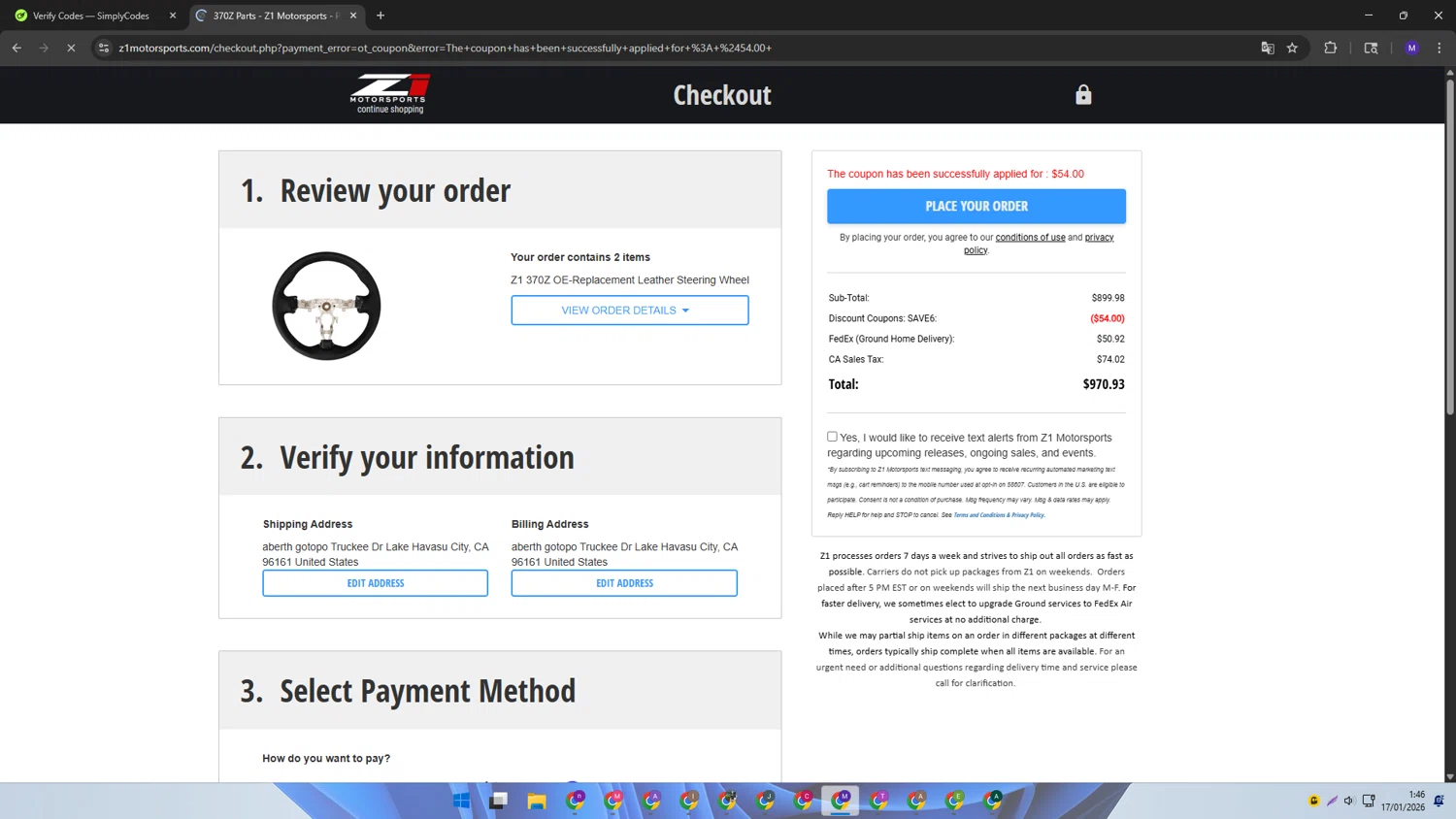 Z1 Motorsports Promo Codes - $25 Off Coupons June 2026